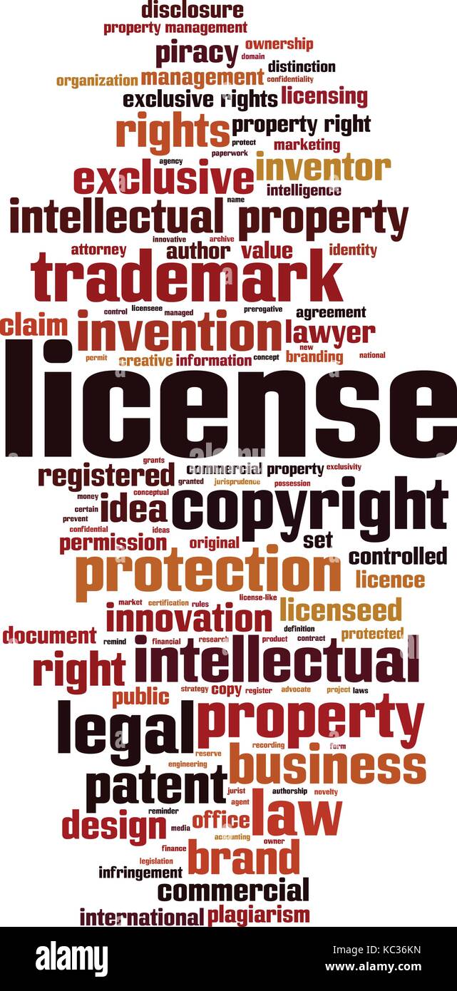 License word cloud concept. Vector illustration Stock Vector Image ...