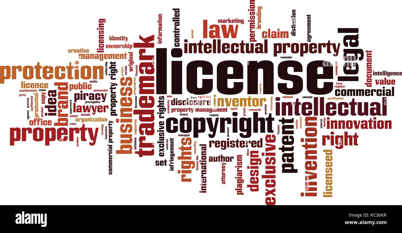 License word cloud concept. Vector illustration Stock Vector Image ...