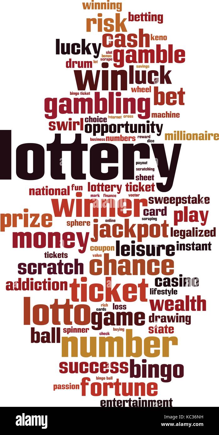 Lottery word cloud concept. Vector illustration Stock Vector Image ...
