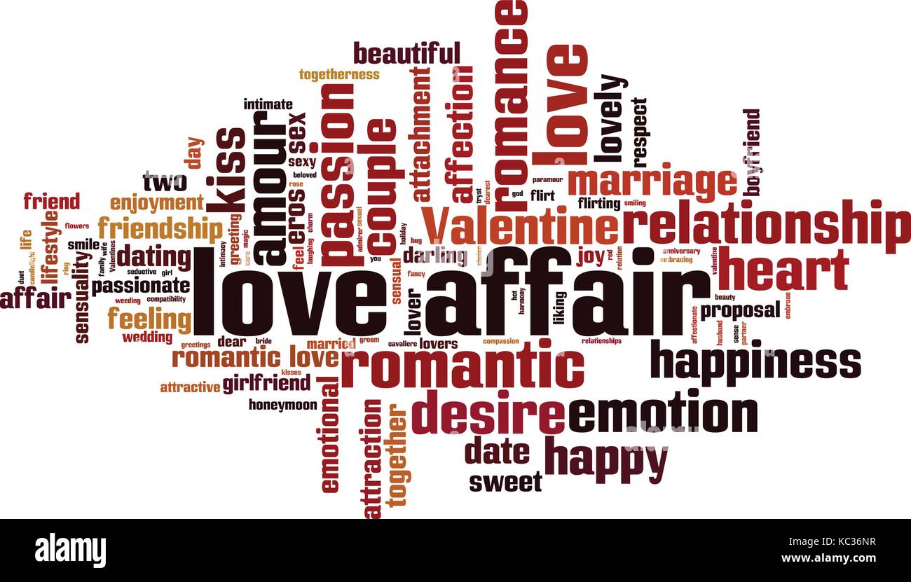 Love affair word cloud concept. Vector illustration Stock Vector Image ...