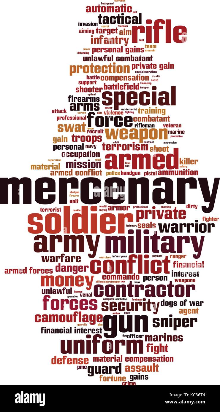 Mercenary word cloud concept hi-res stock photography and images - Alamy