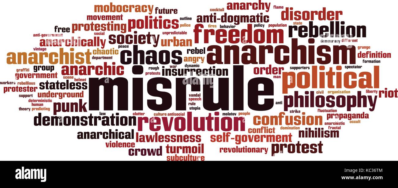 Misrule word cloud concept. Vector illustration Stock Vector Image ...