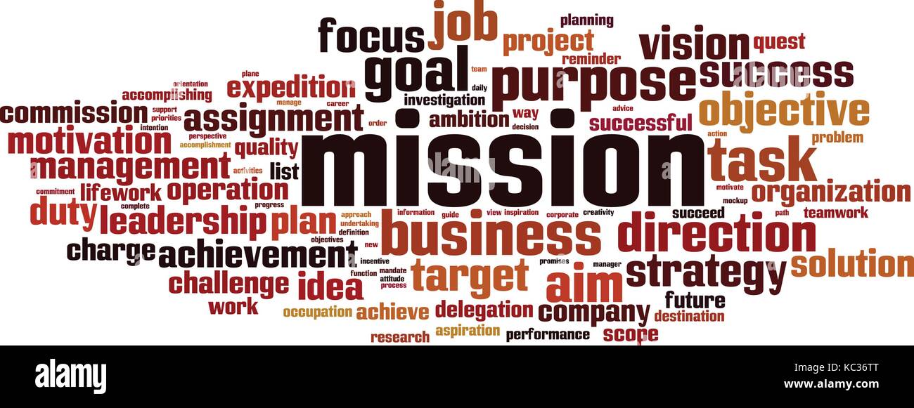 Mission word cloud concept. Vector illustration Stock Vector Image ...