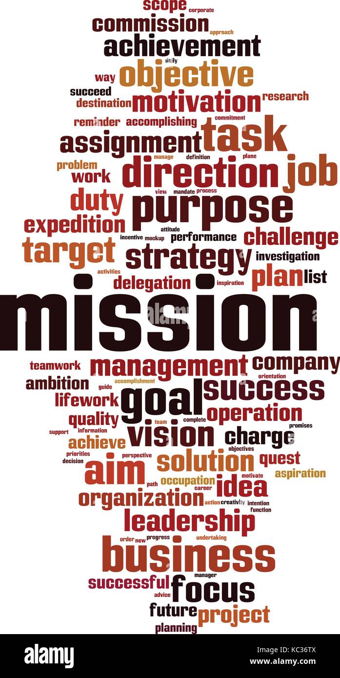 Mission word cloud concept. Vector illustration Stock Vector Image ...