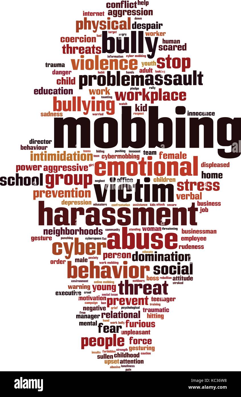 Mobbing word cloud concept. Vector illustration Stock Vector Image ...