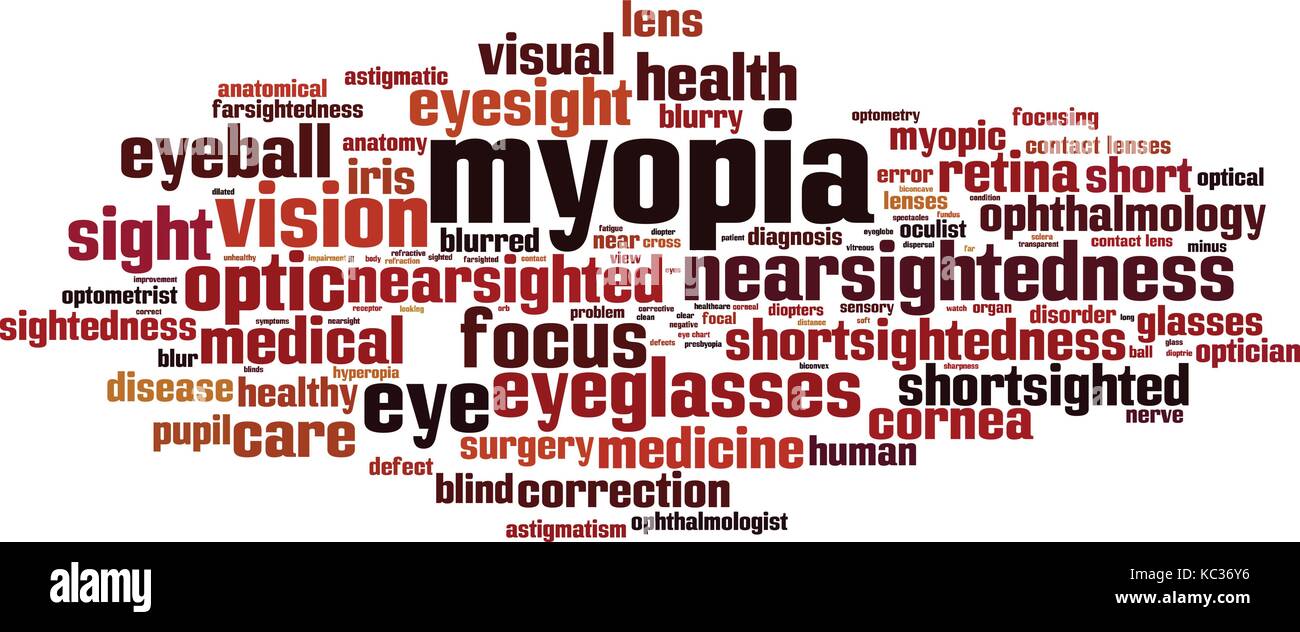 Myopia word cloud concept. Vector illustration Stock Vector Image & Art ...