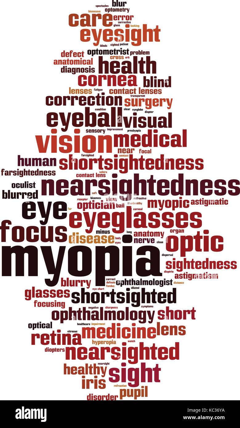Myopia word cloud concept. Vector illustration Stock Vector Image & Art ...
