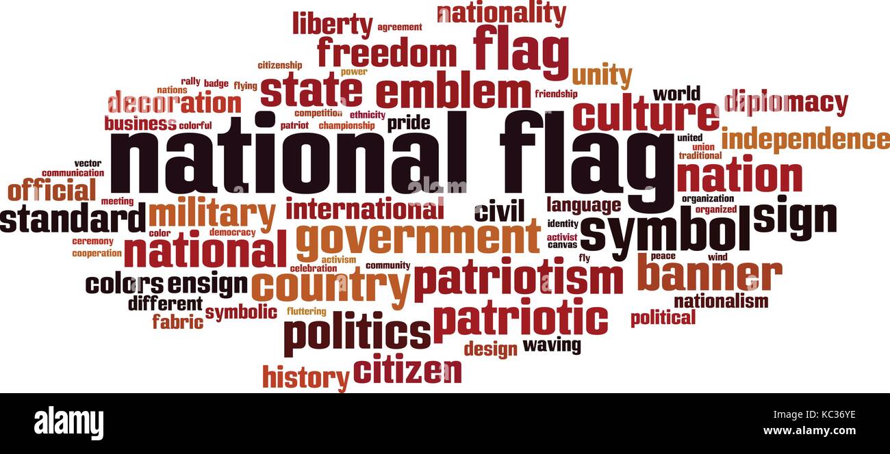 National flag word cloud concept. Vector illustration Stock Vector ...