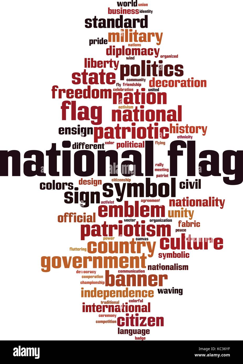 National flag word cloud concept. Vector illustration Stock Vector ...