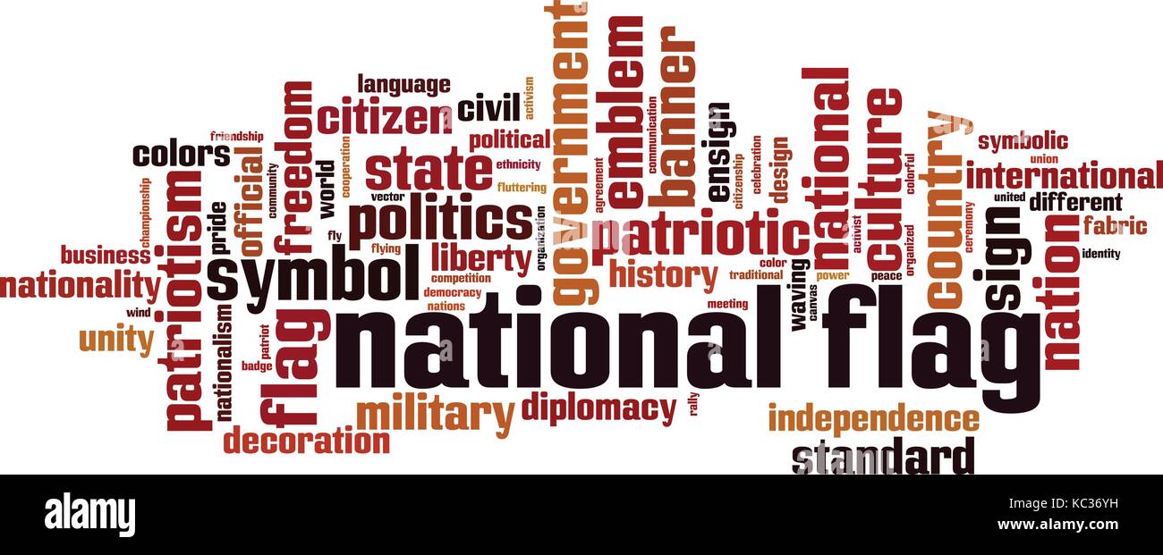 National flag word cloud concept. Vector illustration Stock Vector ...