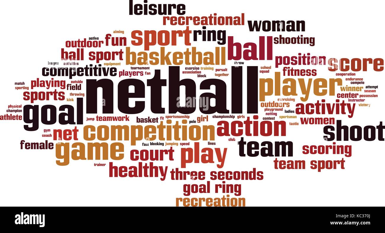 Netball word cloud concept. Vector illustration Stock Vector Image ...