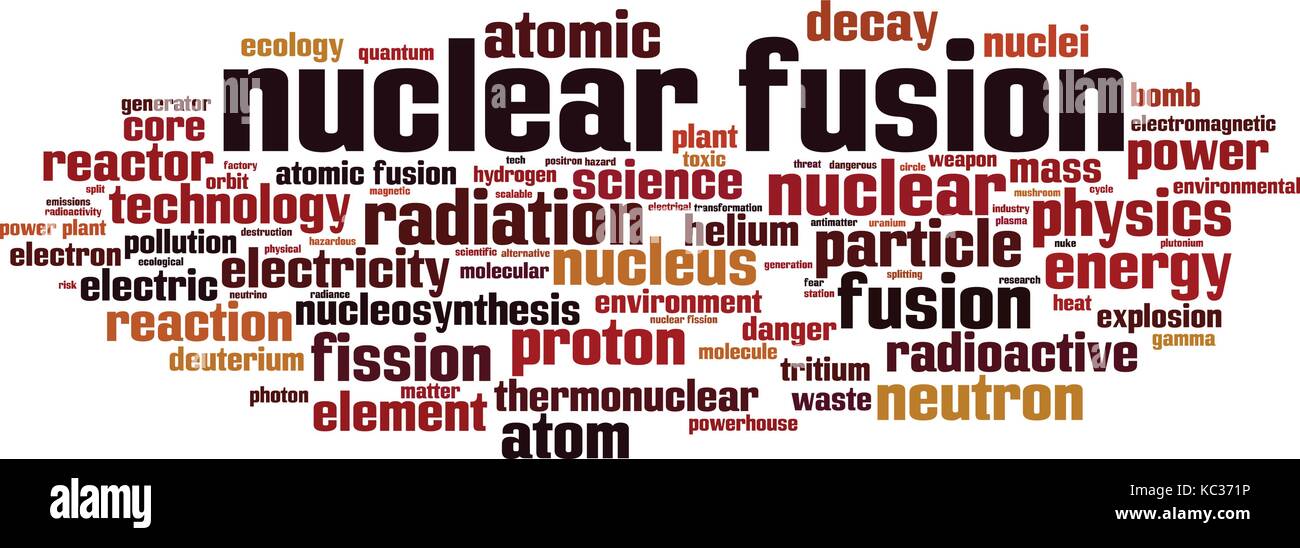 Nuclear fusion word cloud concept. Vector illustration Stock Vector ...