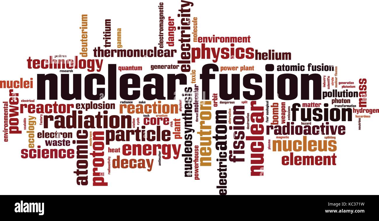 Nuclear fusion word cloud concept. Vector illustration Stock Vector ...