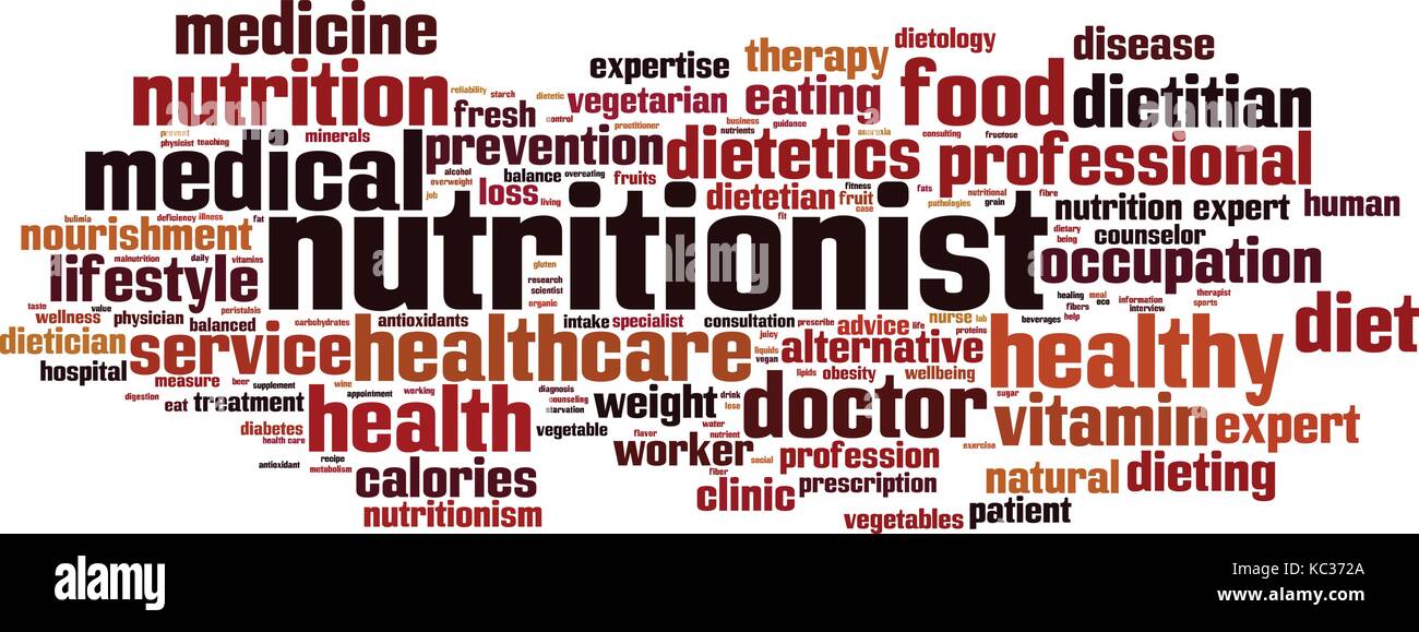 Nutritionist word cloud concept. Vector illustration Stock Vector Image ...