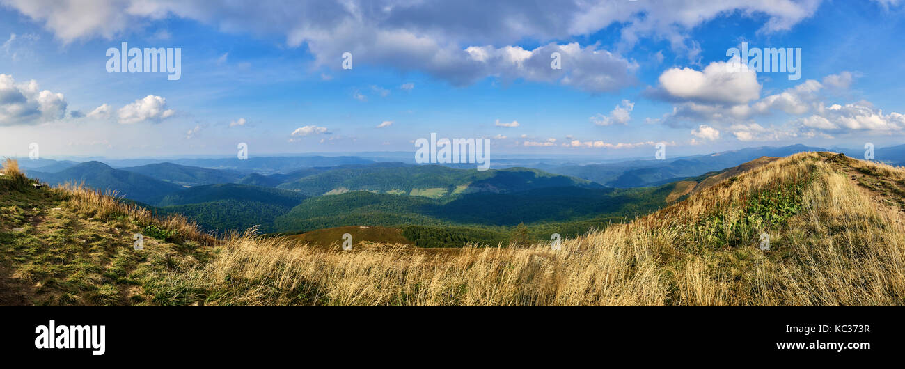 Beautiful panoramic view of the Bieszczady mountains in the early ... Beautiful panoramic view of the Bieszczady mountains in the early ...