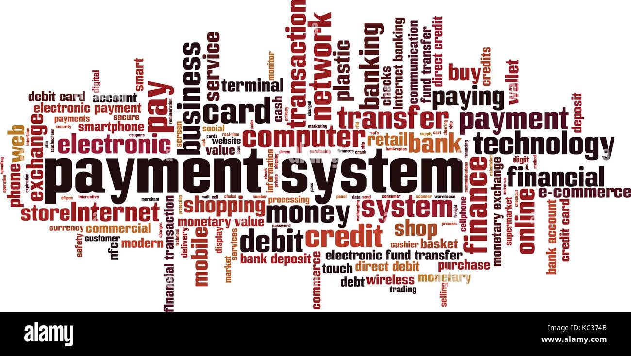 Payment system word cloud concept. Vector illustration Stock Vector ...