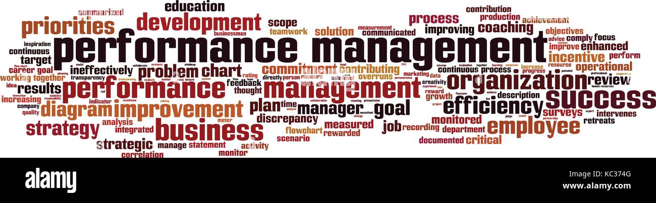Performance management word cloud concept. Vector illustration Stock ...