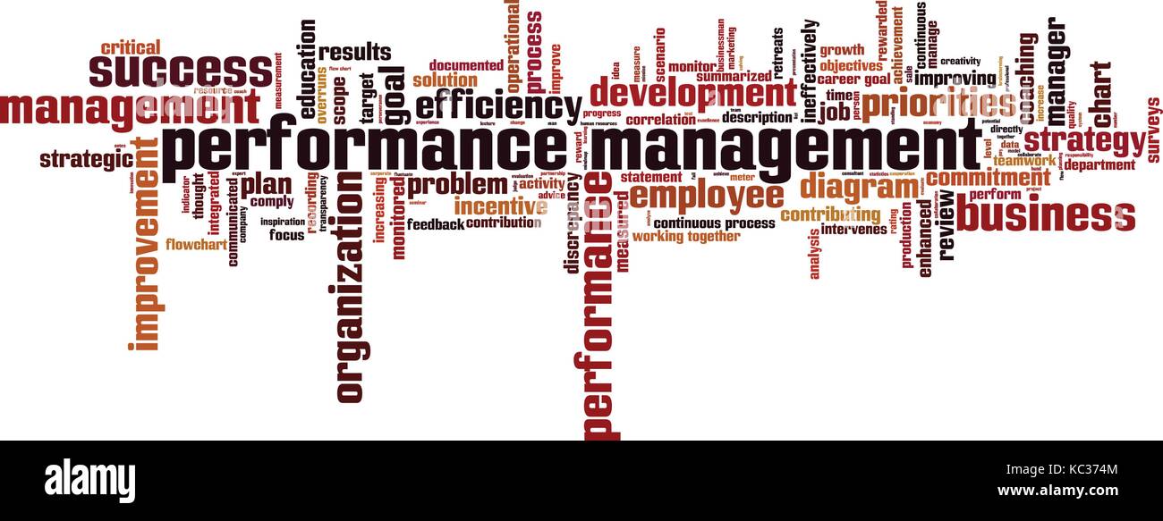 Performance management word cloud concept. Vector illustration Stock ...