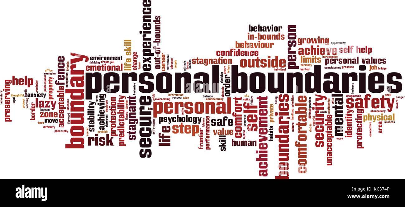 Personal boundaries word cloud concept. Vector illustration Stock ...