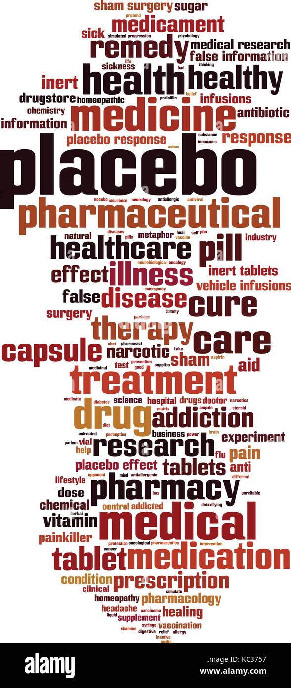 Placebo word cloud concept. Vector illustration Stock Vector Image ...