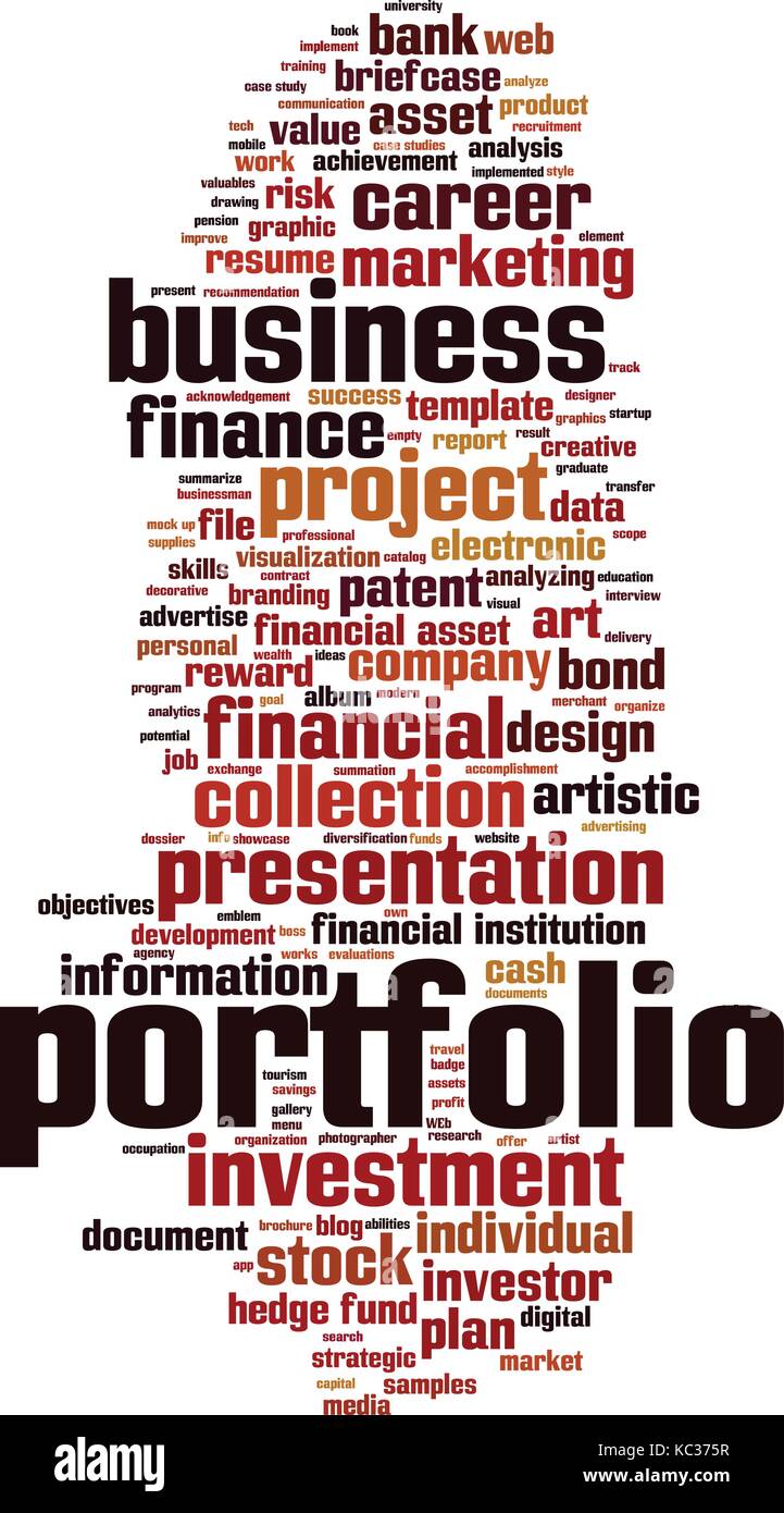 Portfolio word cloud concept. Vector illustration Stock Vector Image ...