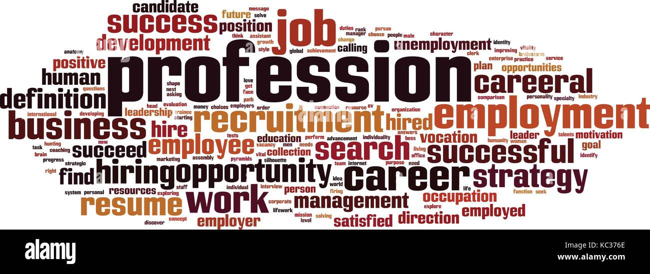 Profession word cloud concept. Vector illustration Stock Vector Image ...