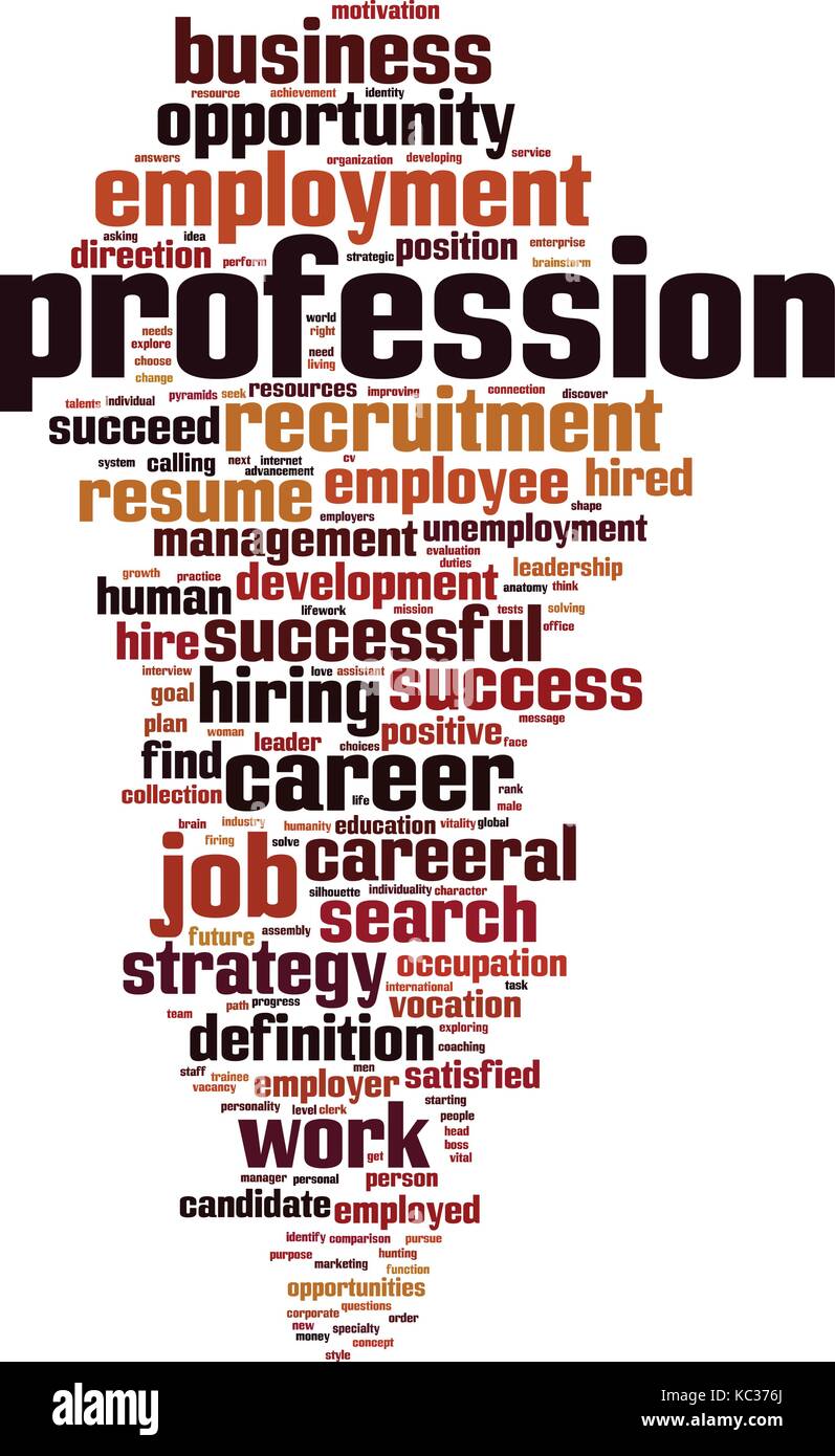 Profession word cloud concept. Vector illustration Stock Vector Image ...