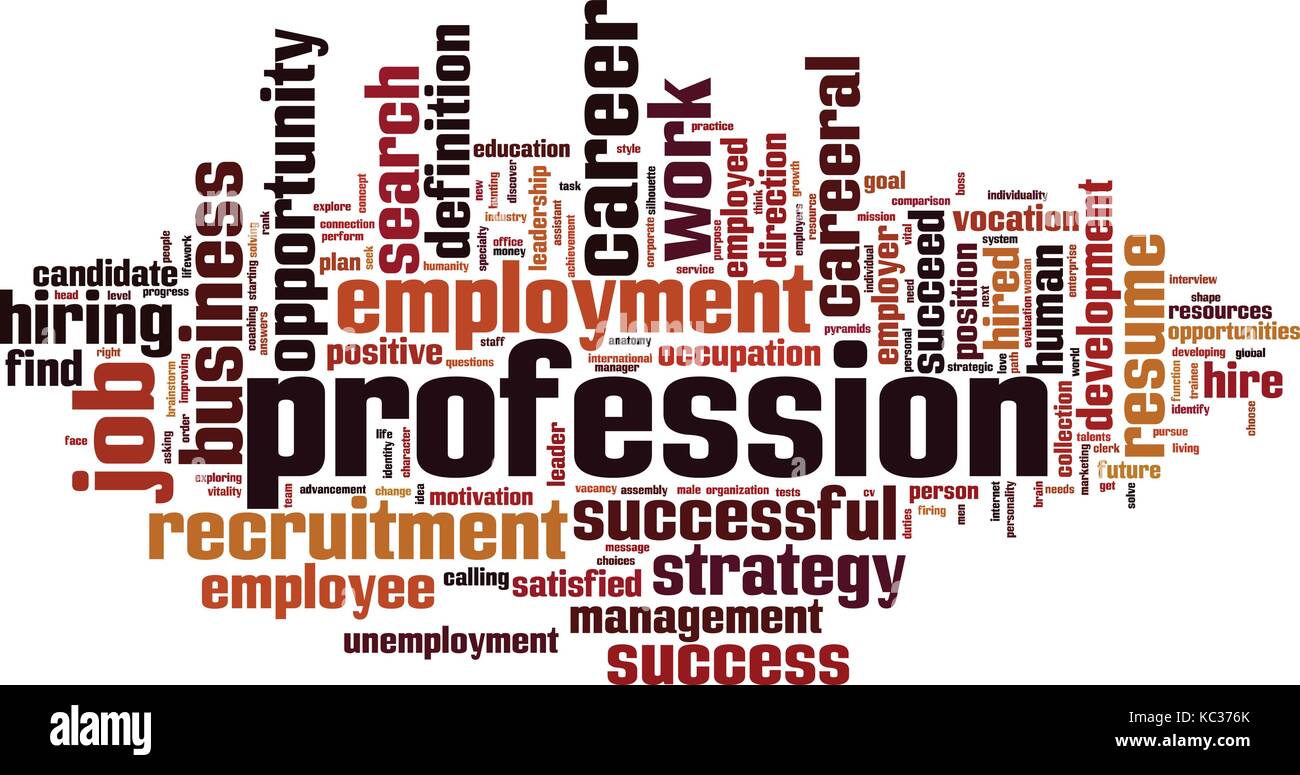 Profession word cloud concept. Vector illustration Stock Vector Image ...