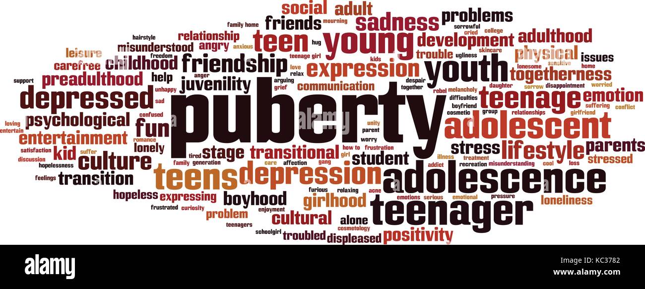 Puberty word cloud concept. Vector illustration Stock Vector Image ...