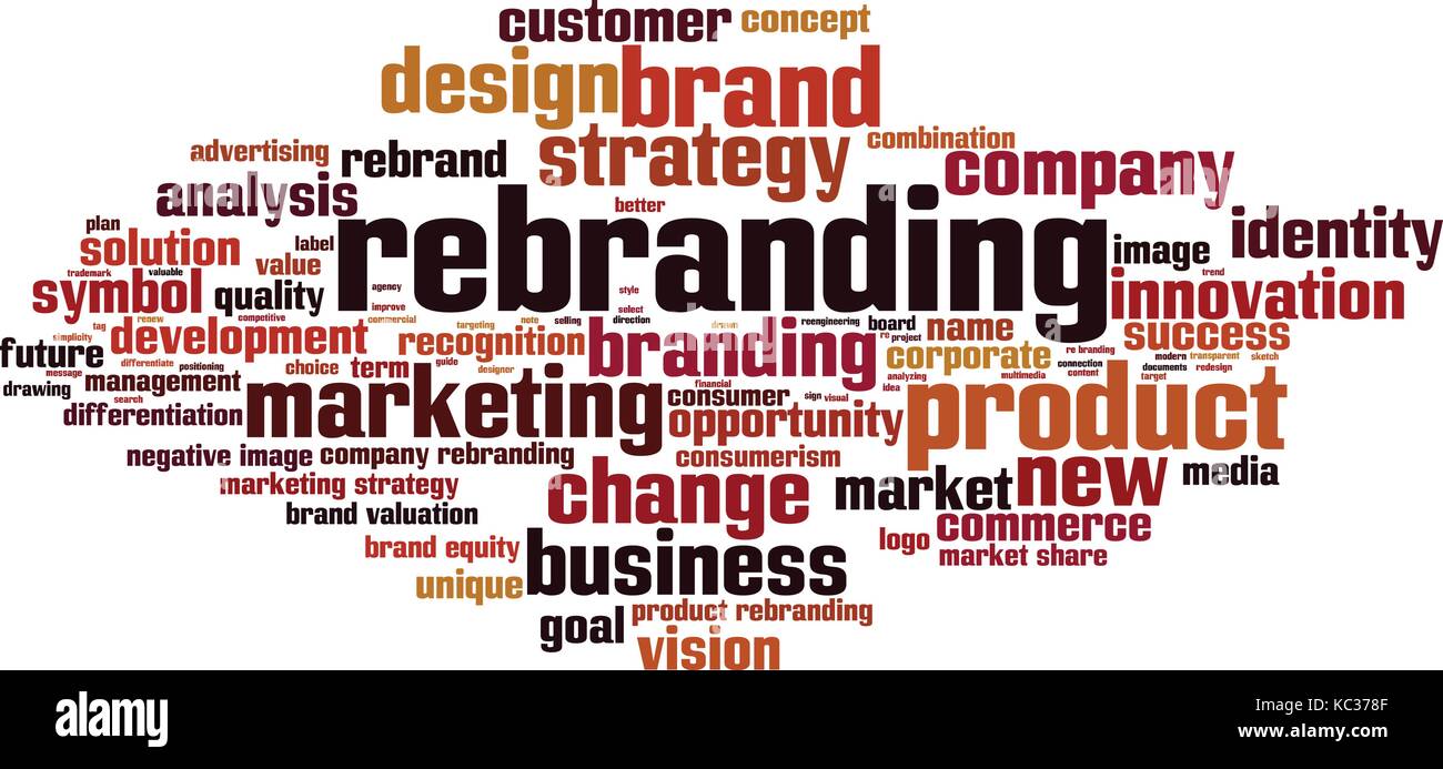 Rebranding word cloud concept. Vector illustration Stock Vector Image ...