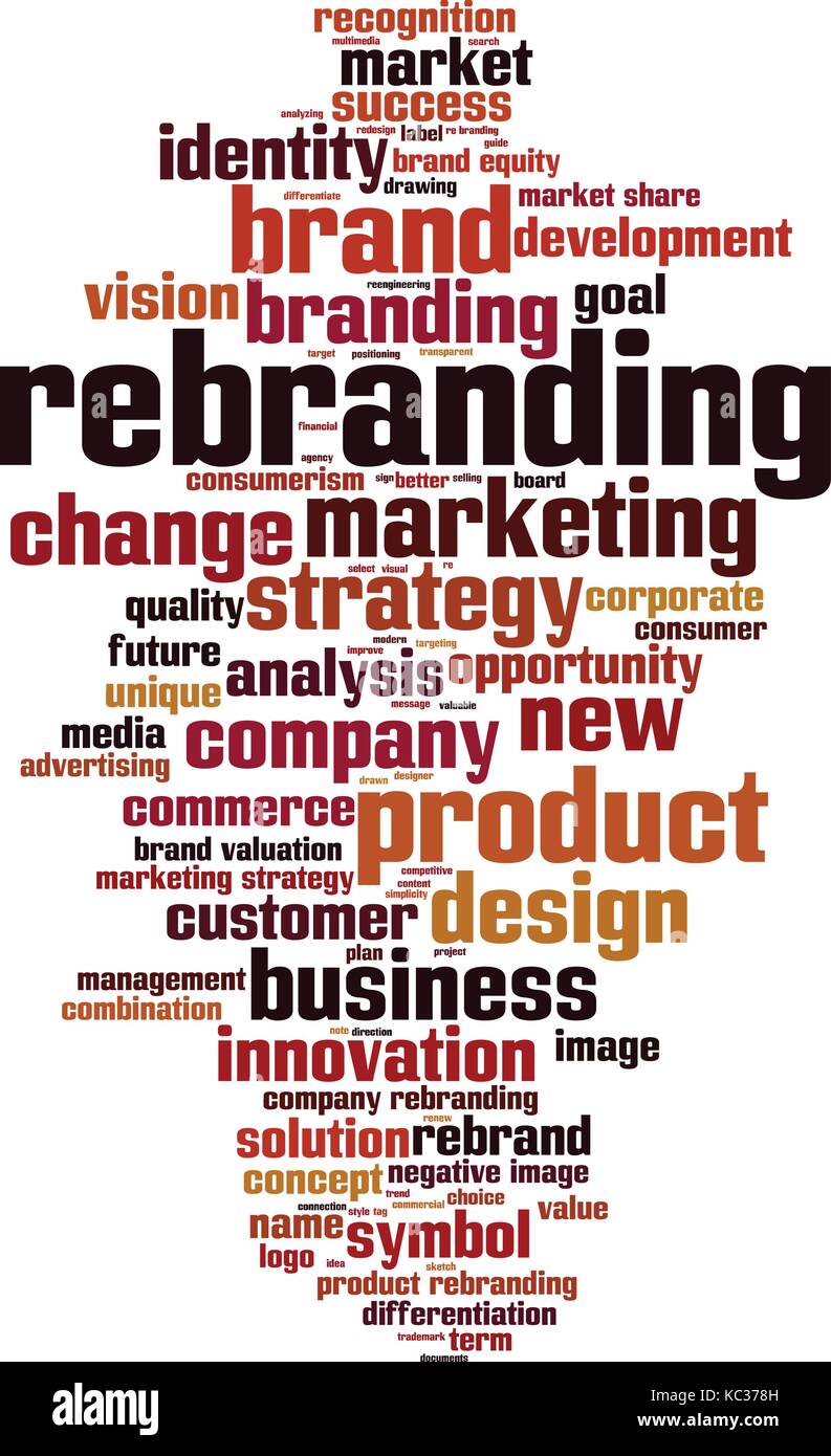 Rebranding word cloud concept. Vector illustration Stock Vector Image ...