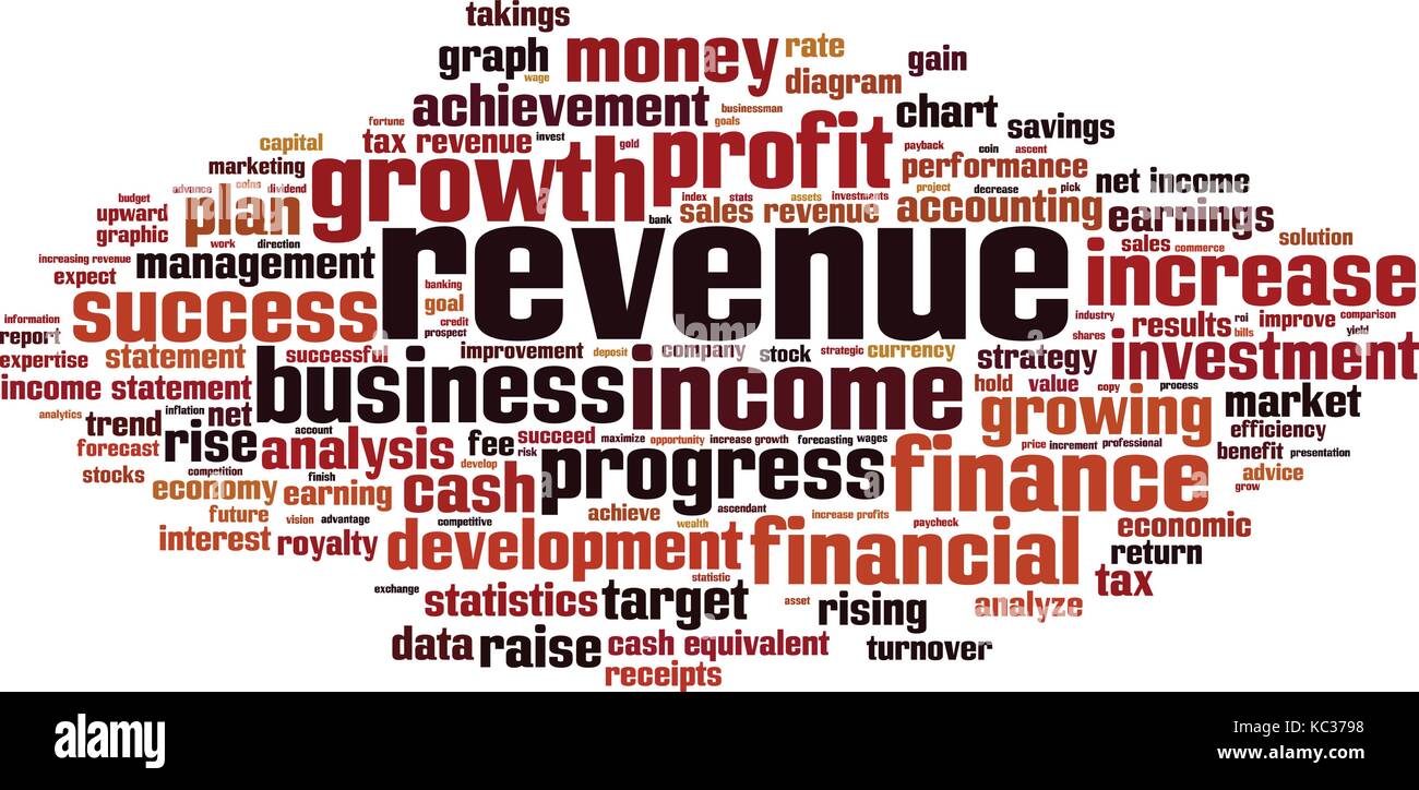 Revenue word cloud concept. Vector illustration Stock Vector Image ...