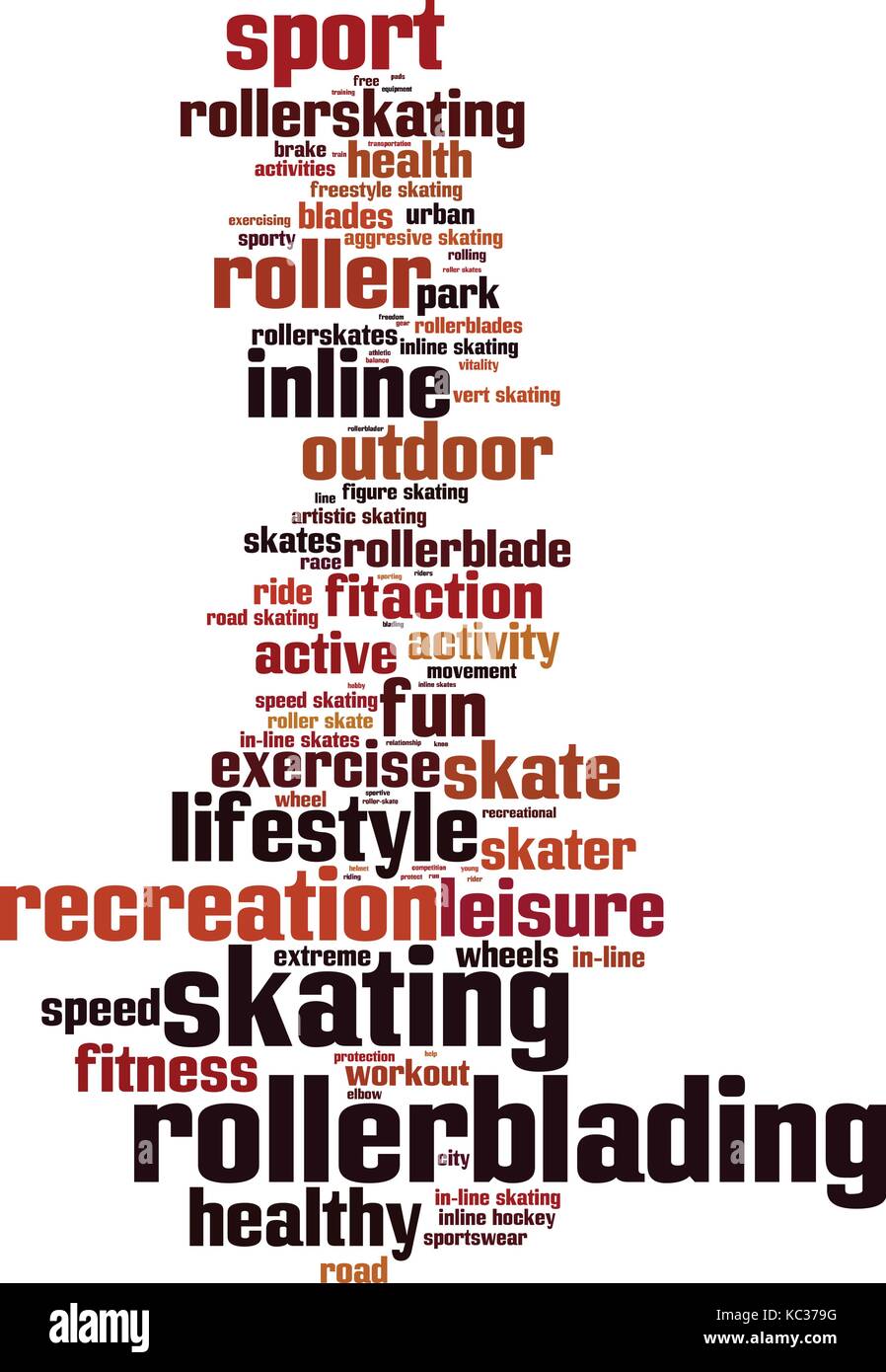 Rollerblading word cloud concept. Vector illustration Stock Vector ...