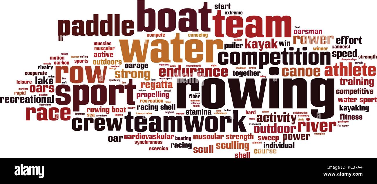 Rowing word cloud concept. Collage made of words about rowing. Vector ...