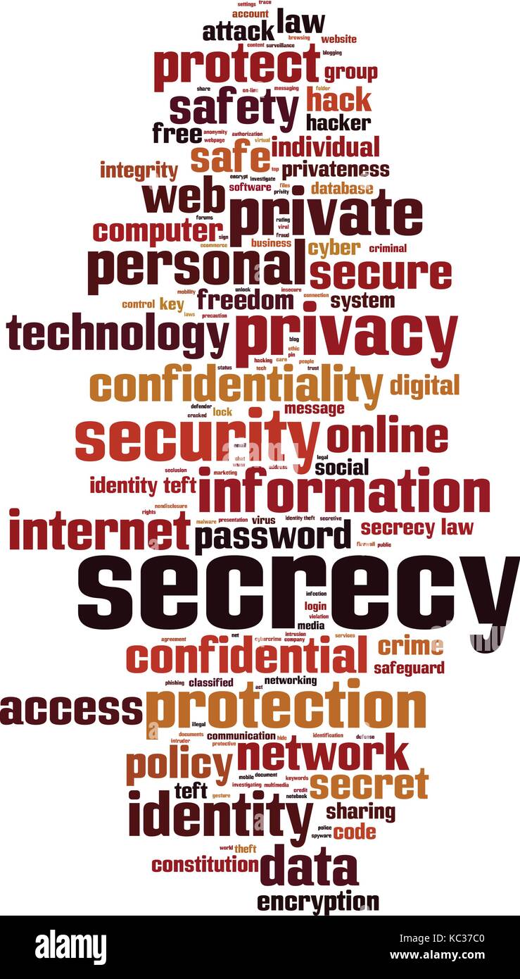 Secrecy word cloud concept. Vector illustration Stock Vector Image ...