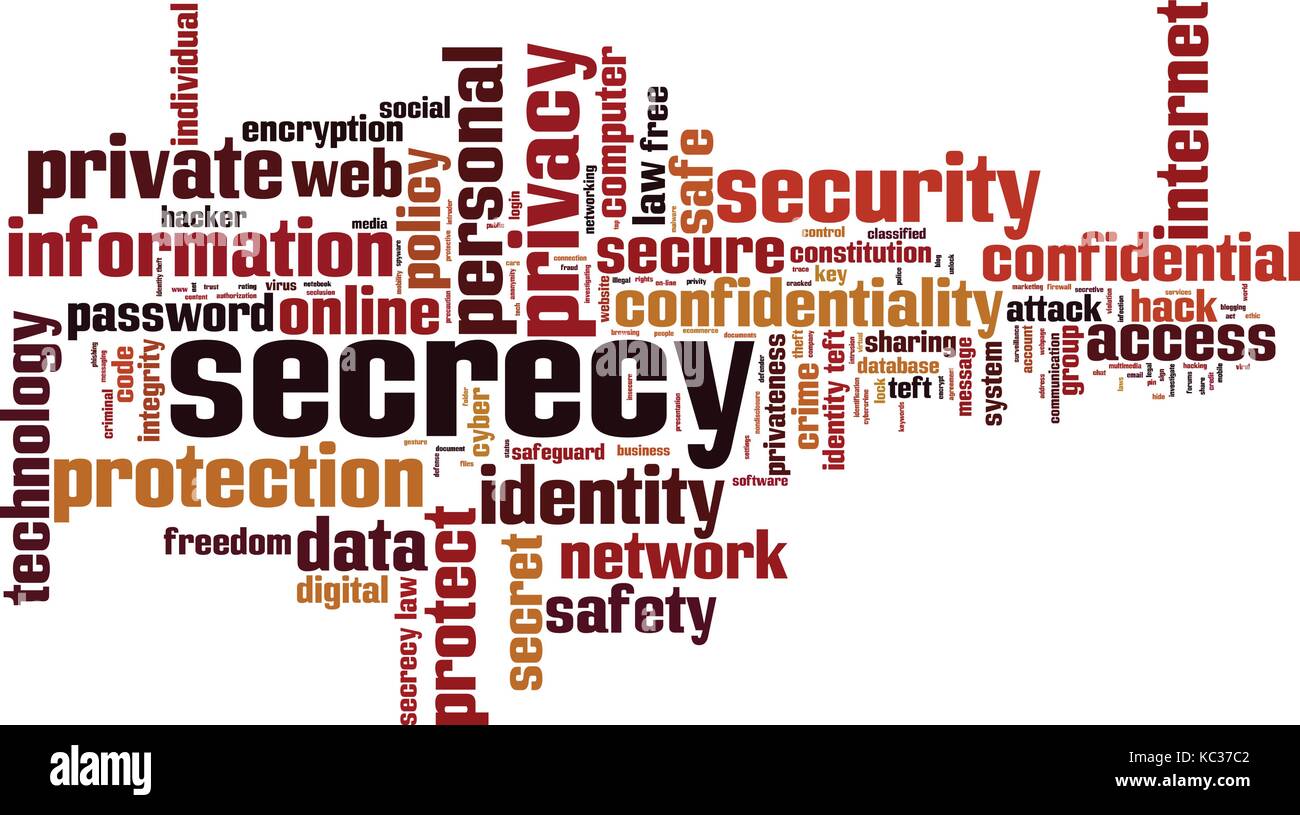 Secrecy word cloud concept. Vector illustration Stock Vector Image ...