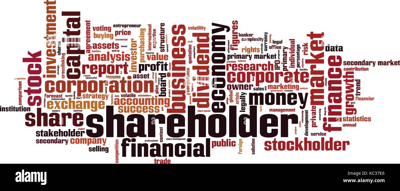 Shareholder word cloud concept. Vector illustration Stock Vector Image ...
