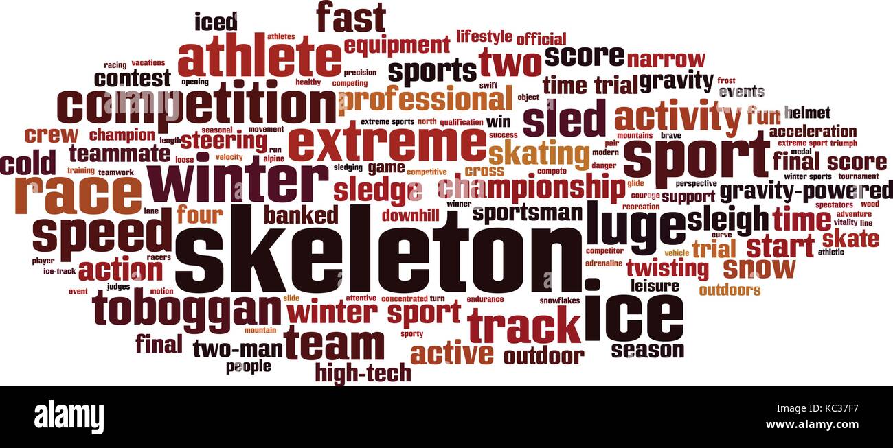 Skeleton word cloud concept. Vector illustration Stock Vector Image ...