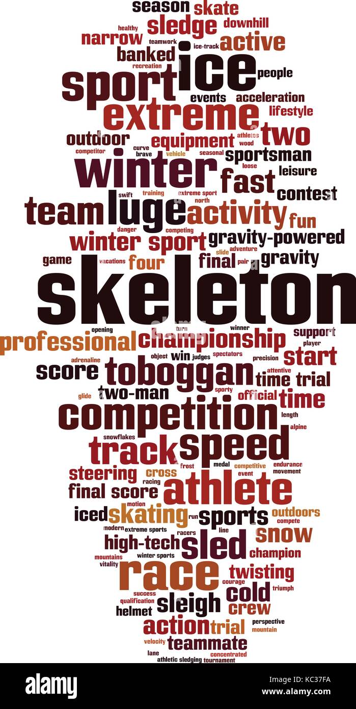 Skeleton word cloud concept. Vector illustration Stock Vector Image ...