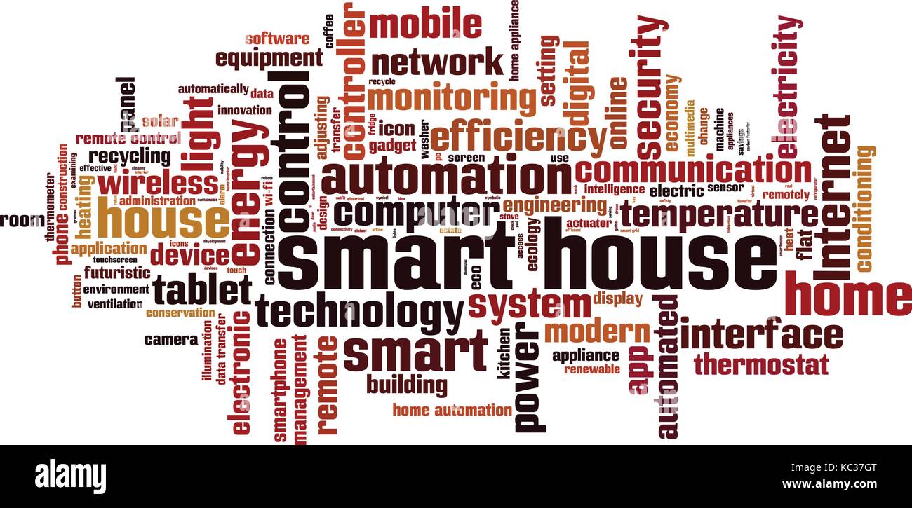 Smart house word cloud hi-res stock photography and images - Alamy