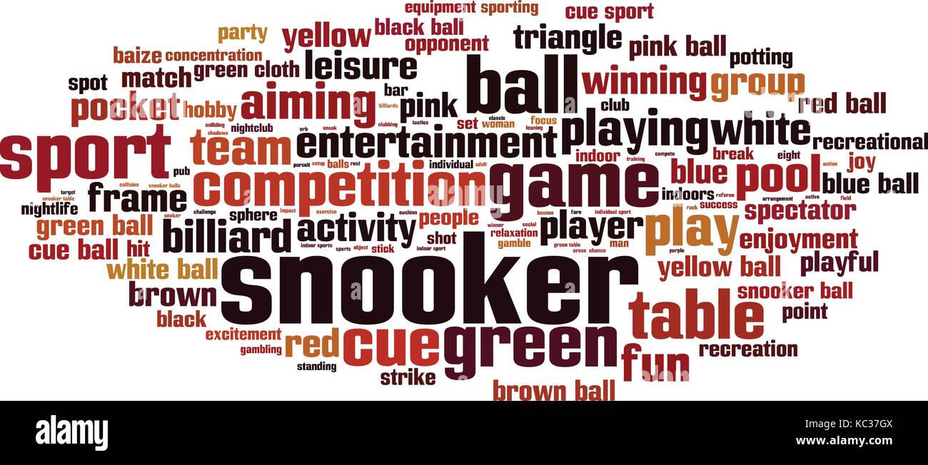 Snooker word cloud concept. Vector illustration Stock Vector Image ...