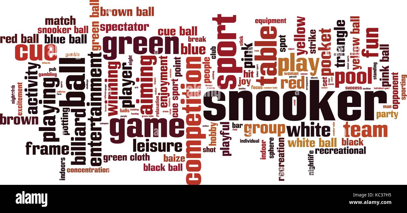 Snooker word cloud concept. Vector illustration Stock Vector Image ...