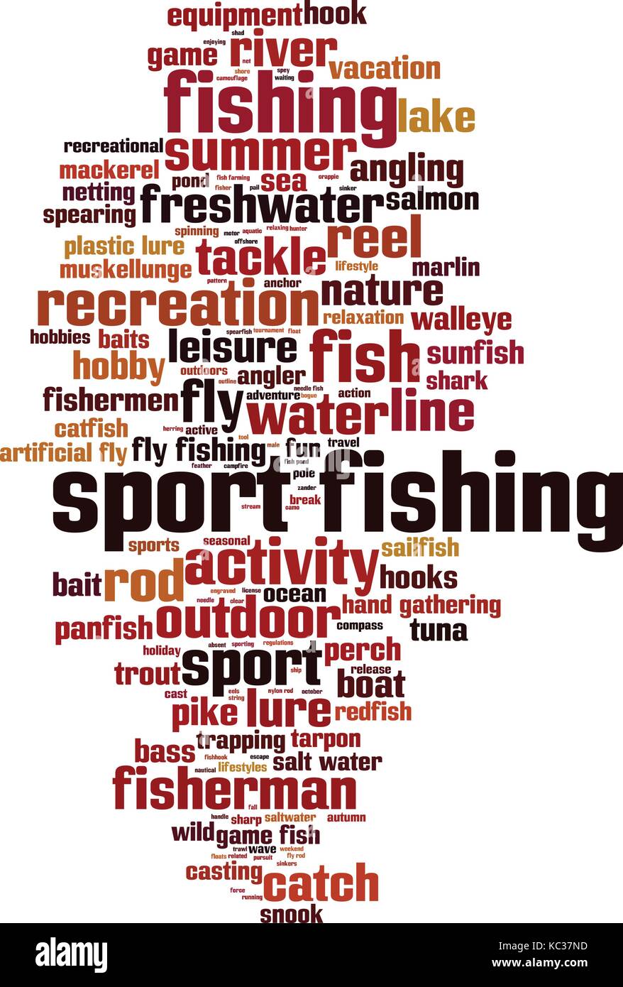 Sport fishing word cloud concept. Vector illustration Stock Vector ...