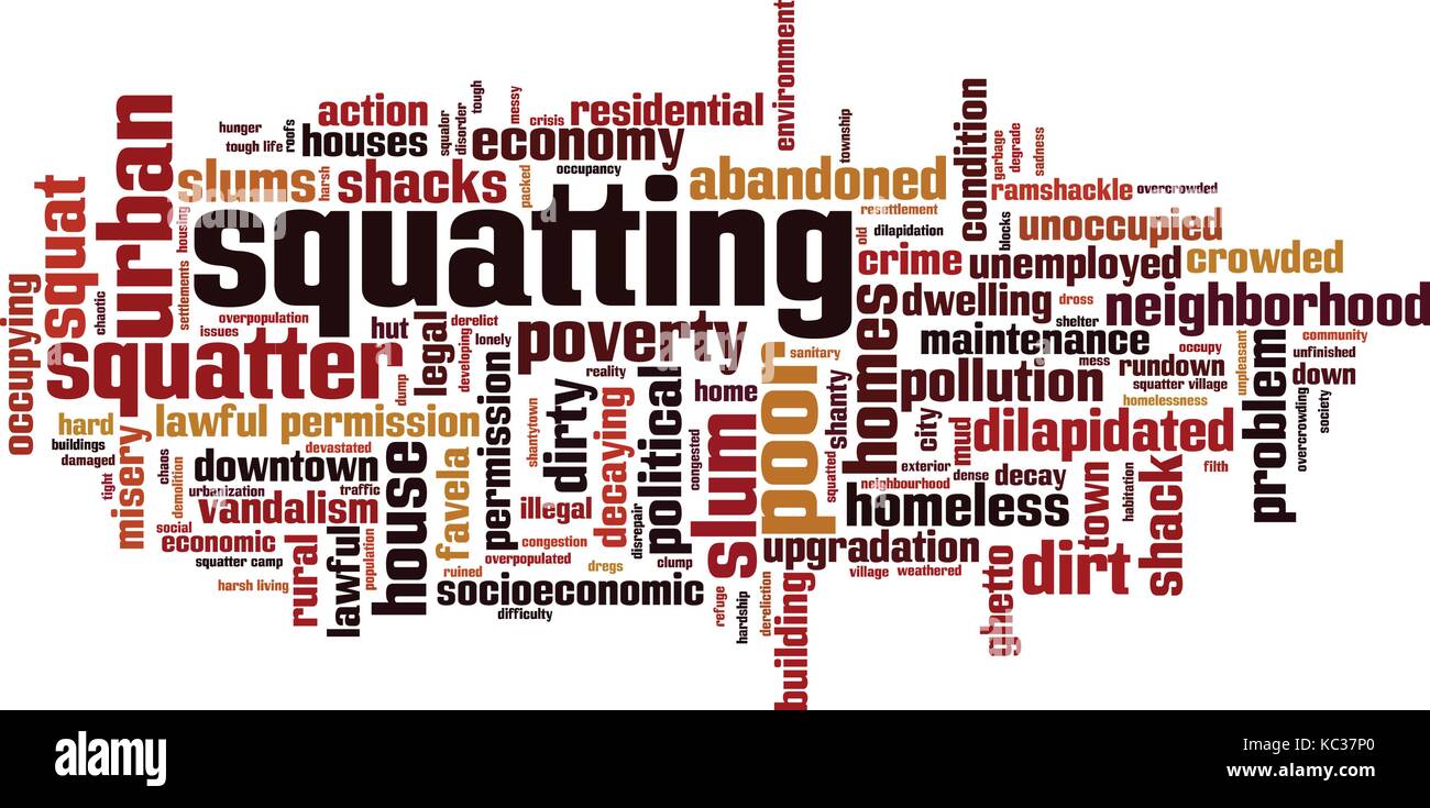 Squatting word cloud concept. Vector illustration Stock Vector Image ...