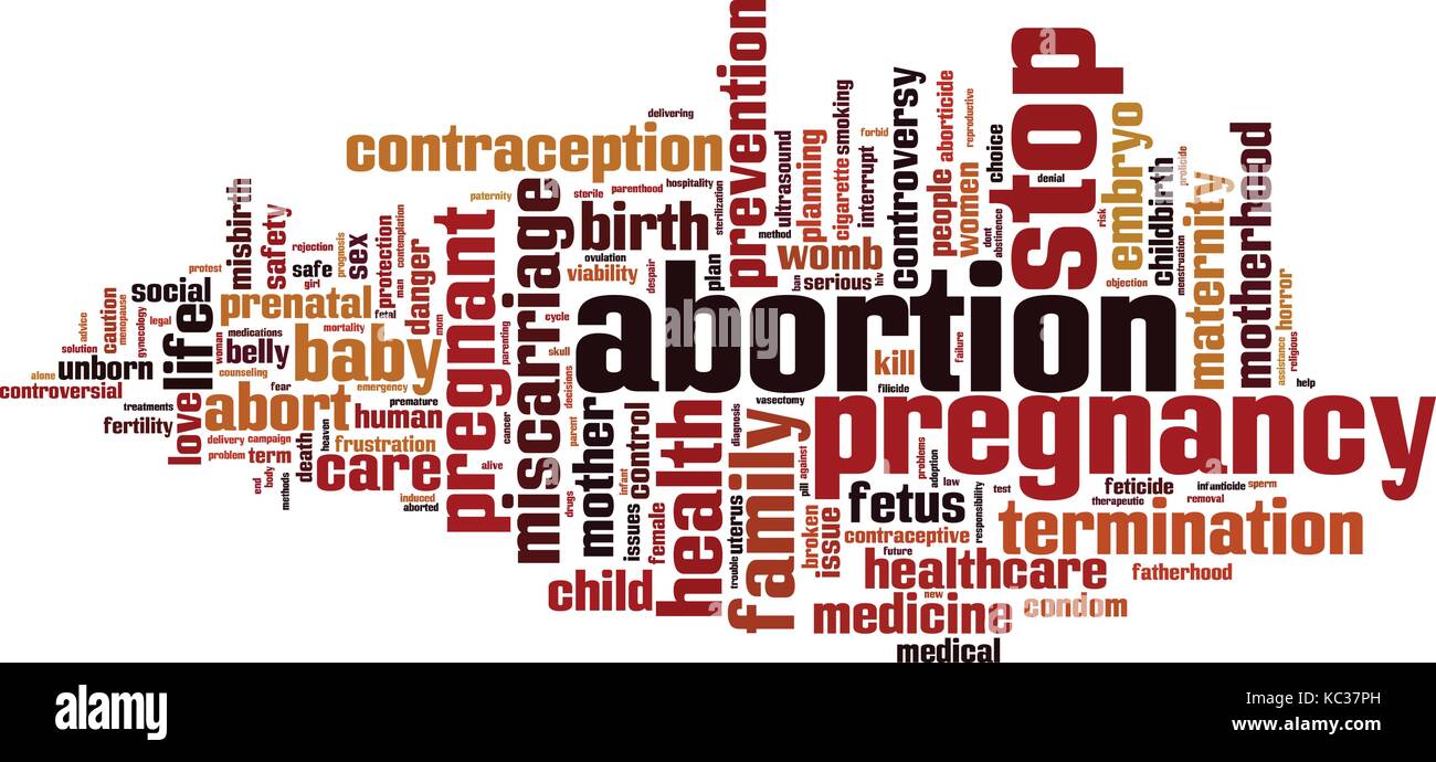 Abortion word cloud concept. Vector illustration Stock Vector Image ...