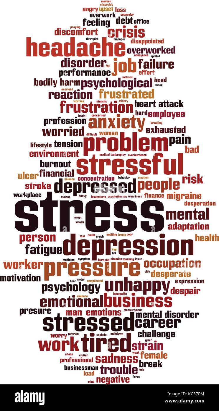 Stress word cloud concept. Vector illustration Stock Vector Image & Art ...