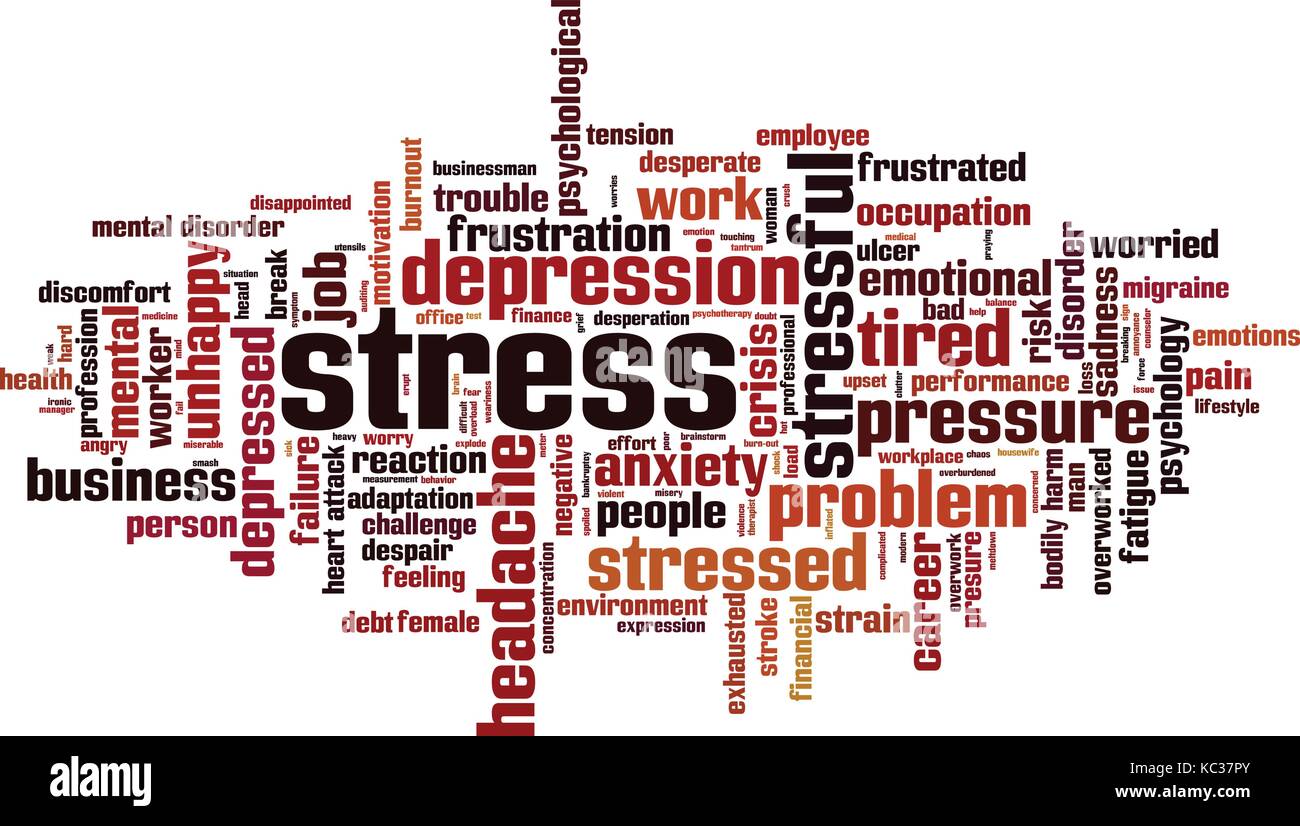 Stress word cloud concept. Vector illustration Stock Vector Image & Art ...