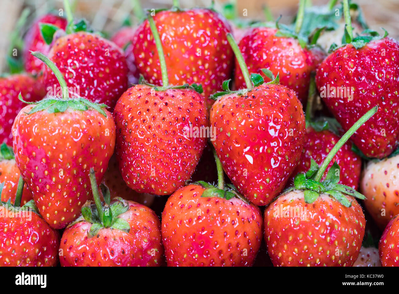 Close up of fresh strawberry Stock Photo - Alamy