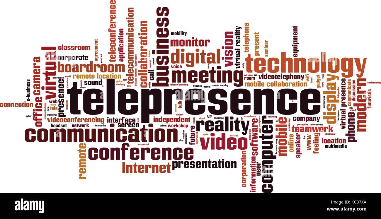 Telepresence word cloud concept. Vector illustration Stock Vector Image ...