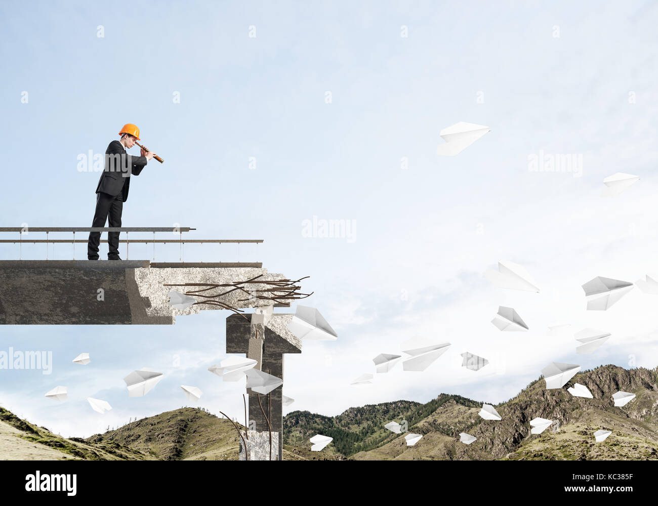 Looking up for new ways of problems solution Stock Photo - Alamy